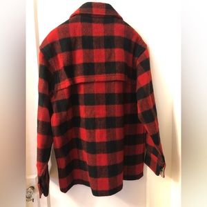 Jackets & Coats | Vintage Mens Red Plaid Wool Jacket Not Worn ...